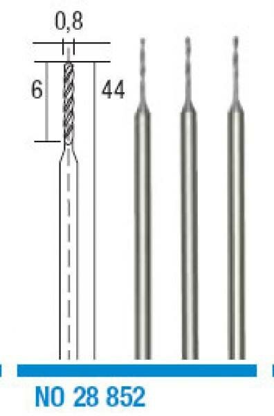 Вольфрам-ванадиевые сверла PROXXON диаметр 0,8мм