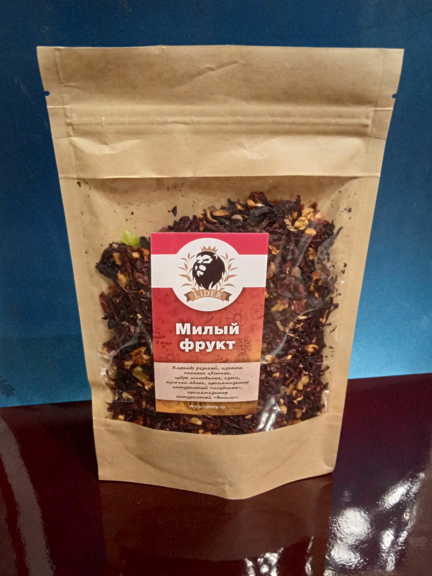 Чай фруктовый листовой каркаде "Милый фрукт" 100г