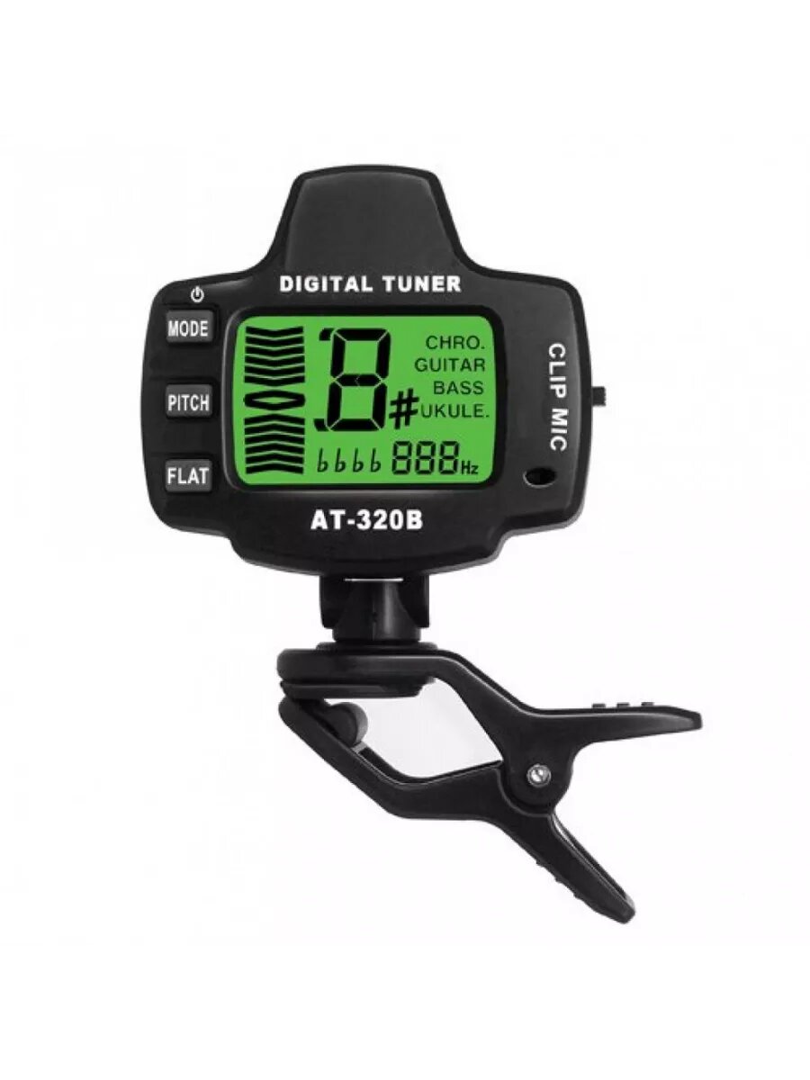 Тюнер для гитары с прищепкой AT-300B автоматический