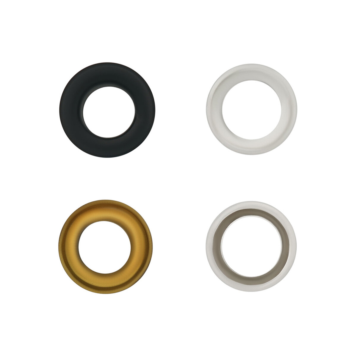 Люверсы для одежды и обуви 11 мм BIG, 51945/46, металл, эмаль (черный матовый), 50 шт