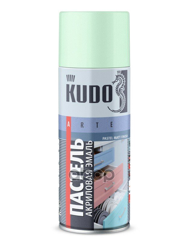 Эмаль акриловая "KUDO" зеленая матовая (520 мл) (аэрозоль) (пастельная) Kudo арт. KU-A103