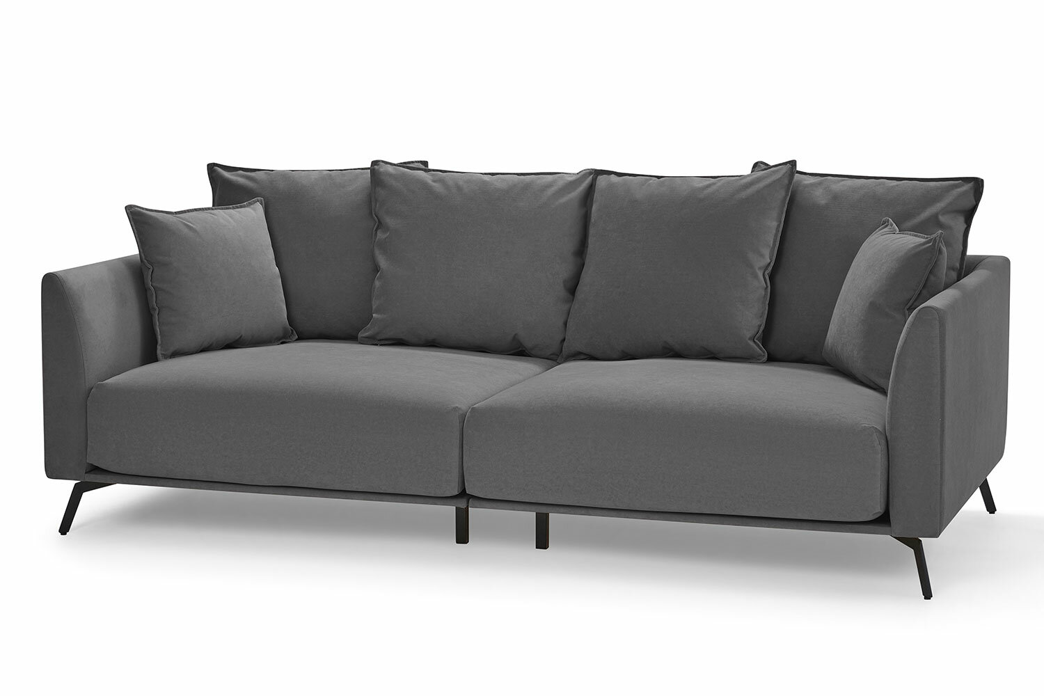 Диван SCANDICA Вернон прямой, 202х83х103 см, обивка велюр, цвет серый