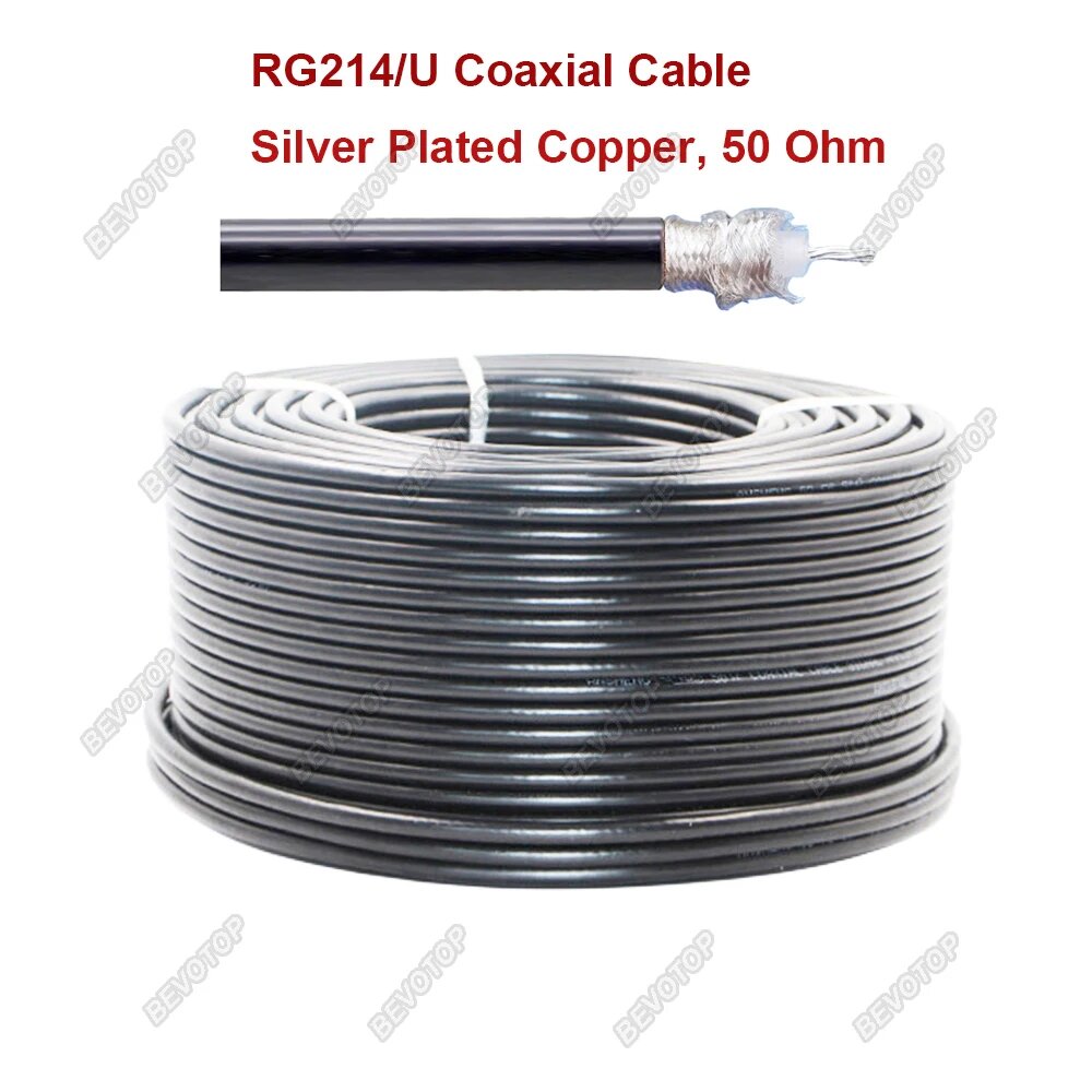 Коаксиальный кабель RG214/U BEVOTOP, 50 Ом, 3M