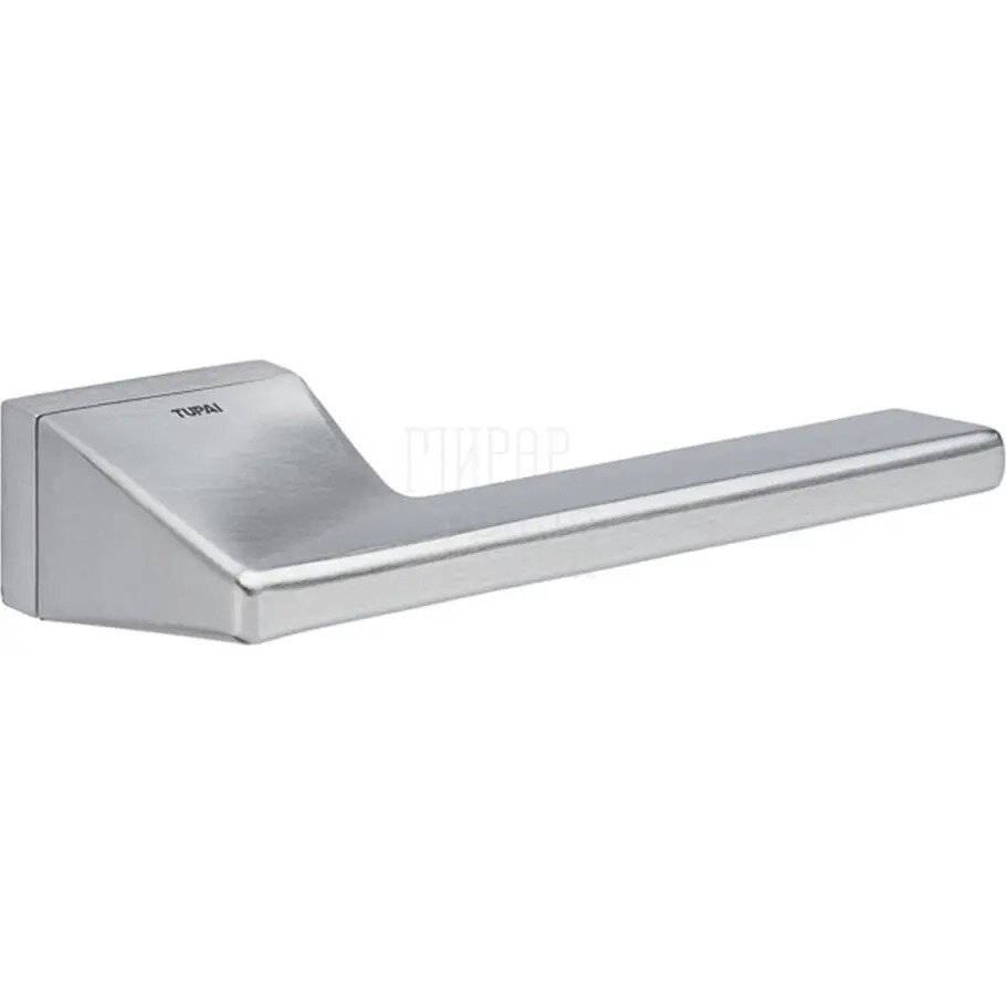 Дверная ручка на прямоугольной розетке Tupai Vision 4130 RE матовый хром