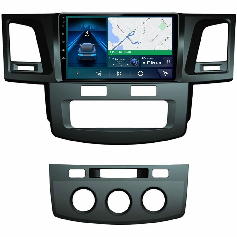 Магнитола CRS-300 Toyota Hilux, Fortuner 1 2005-2015 - Android 13 - Процессор 8 ядер - Память 4+64Gb - Carplay - DSP 36 полос - 4G(Sim)