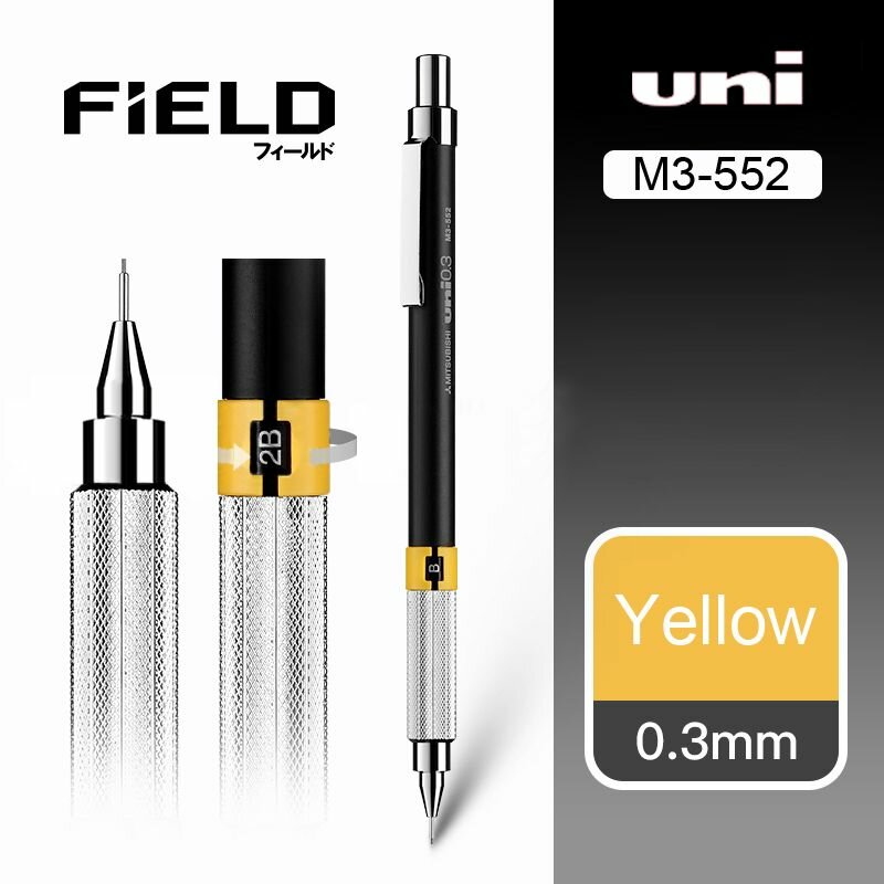 Автоматический карандаш Uni Mitsubishi Pencil M3-552, металлический, круглый корпус