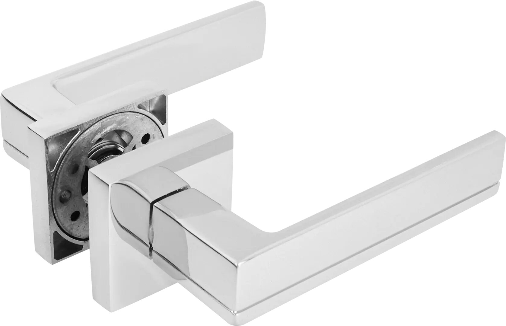 Дверные ручки 158 H, комплект, цвет хром