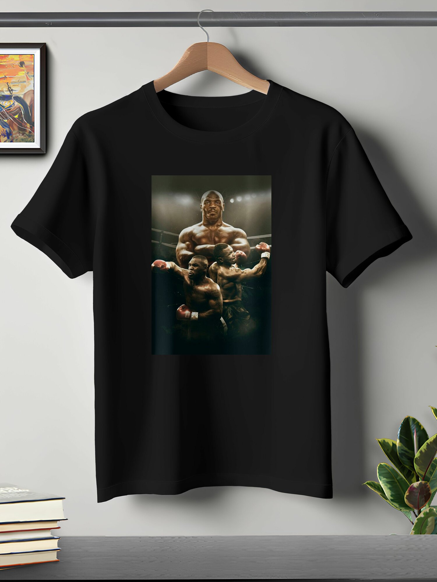 Футболка ONEQ унисекс 48-50 (L) размер с принтом Майк Тайсон, черная