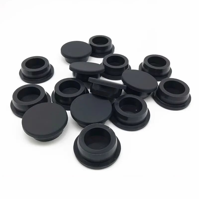 Силиконовые круглые заглушки для труб 6,8-161,5 мм 28mm--1pcs, Black