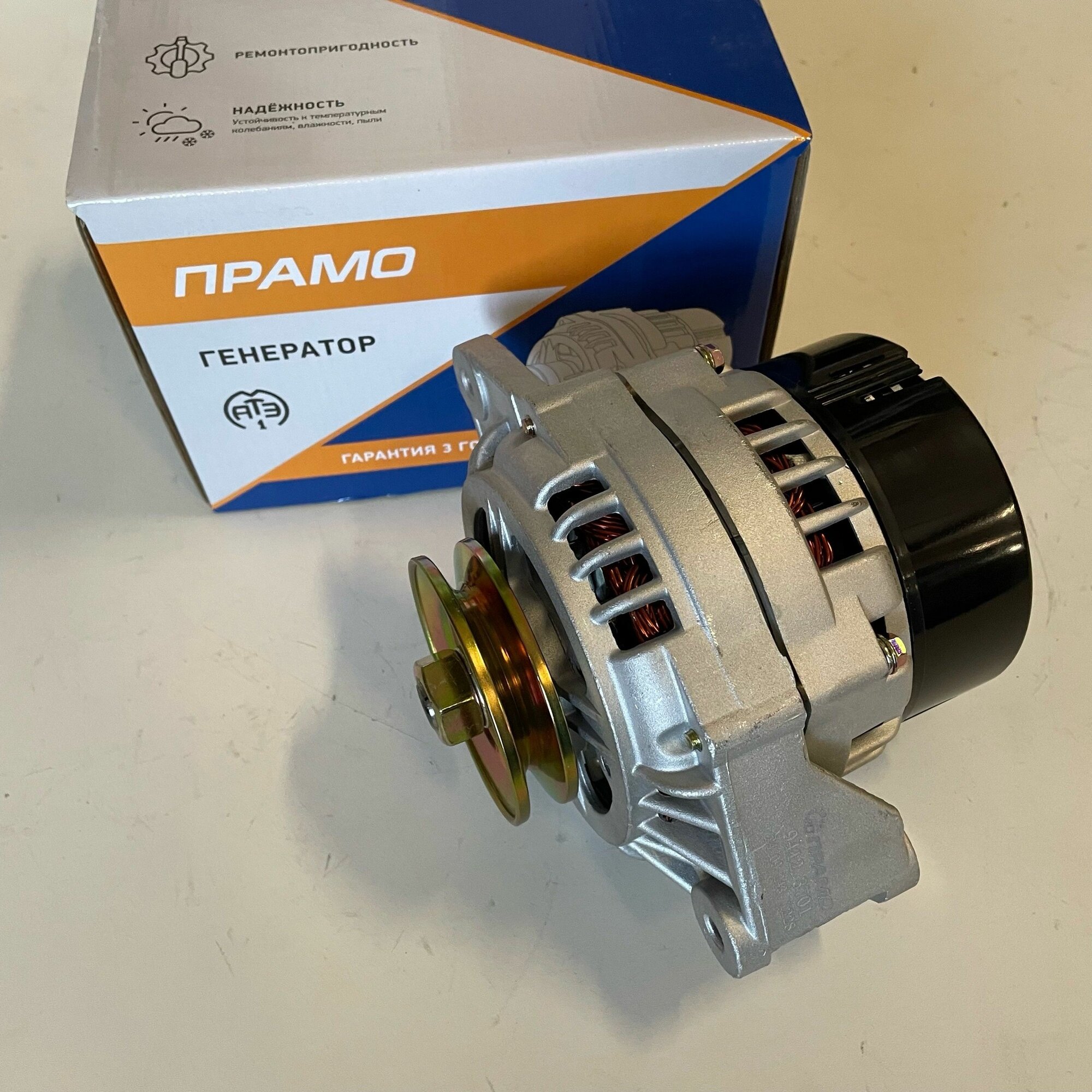 Генератор 100А (инж.) ВАЗ 2104-07, нива 2123, 21214 (до 2003 г.) 9412.3701 прамо (аналог 372.3701-03)