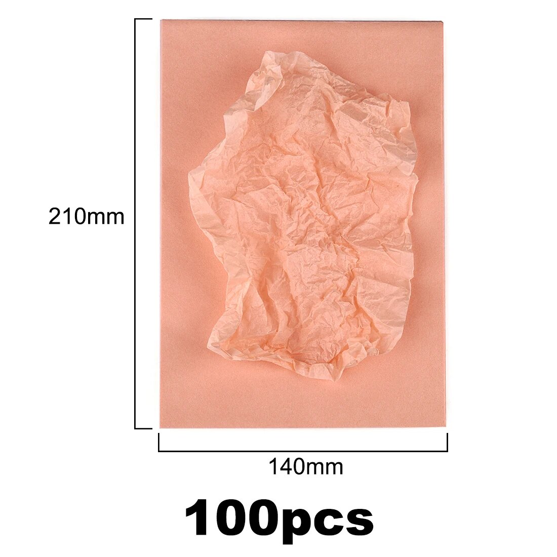 Крафт-бумага A4/A5 для упаковки, 100 листов Розовый, A5 champagne