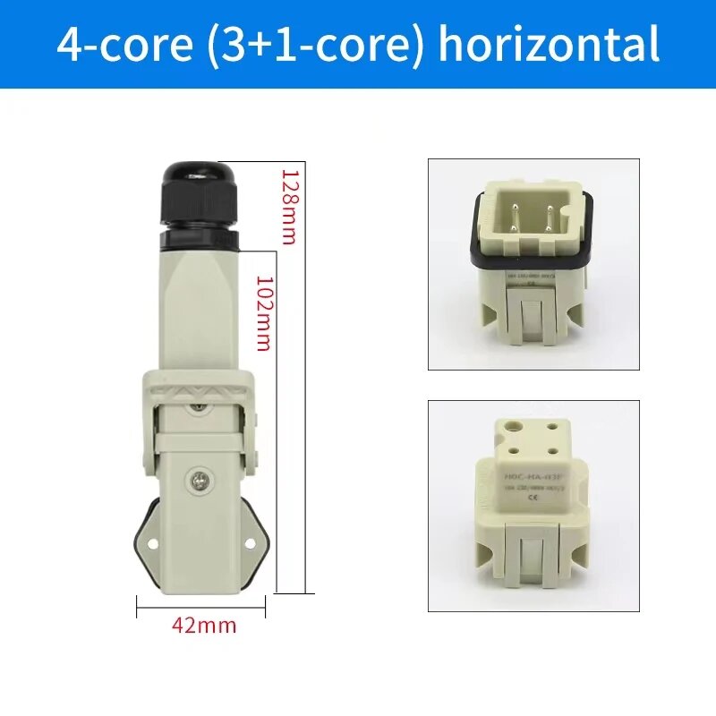 WZAZDQ HDC-HA разъем 4/5/6/8 pin водонепроницаемый 250В 10/16А 4 pins 10A