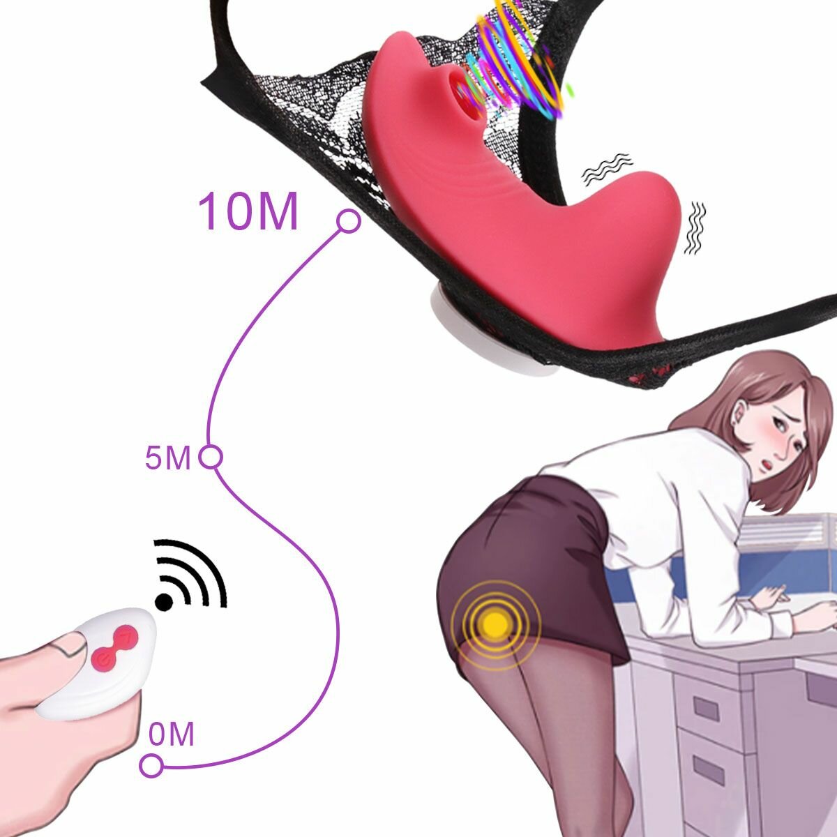 Мини вибратор на трусиках 2 в 1, водонепроницаемый, Стимулятор для клитора, с пультом управления,14 режимов вибрации, 2 мотора. Секс игрушки, товары для взрослых, 18+