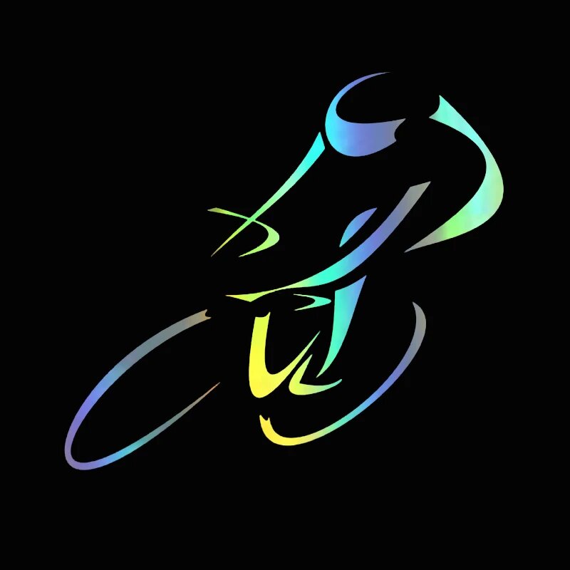 WaveHands автомобиля Стикеры велосипедиста силуэт Арт Декор наклейки виниловые наклейки в виде Laser