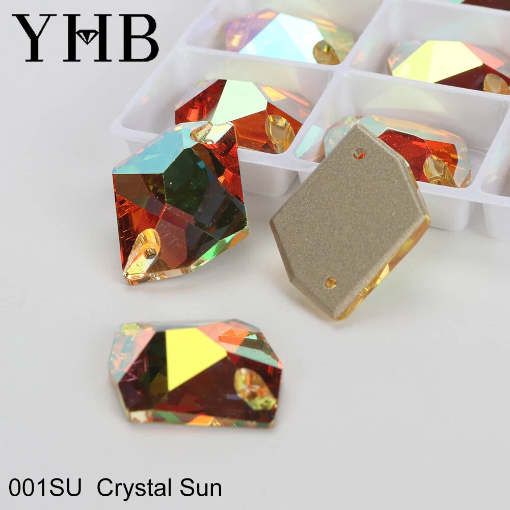 Стразы YHB космическое стекло кристалл AB лунный свет 28Pcs 11mm 14mm, 001SU Crystal Sun