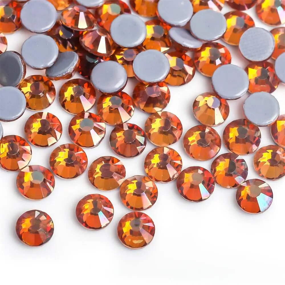 Стразы горячей фиксации Nailsworld SS6-SS30 ss20 1440pcs, Желтый, Amber