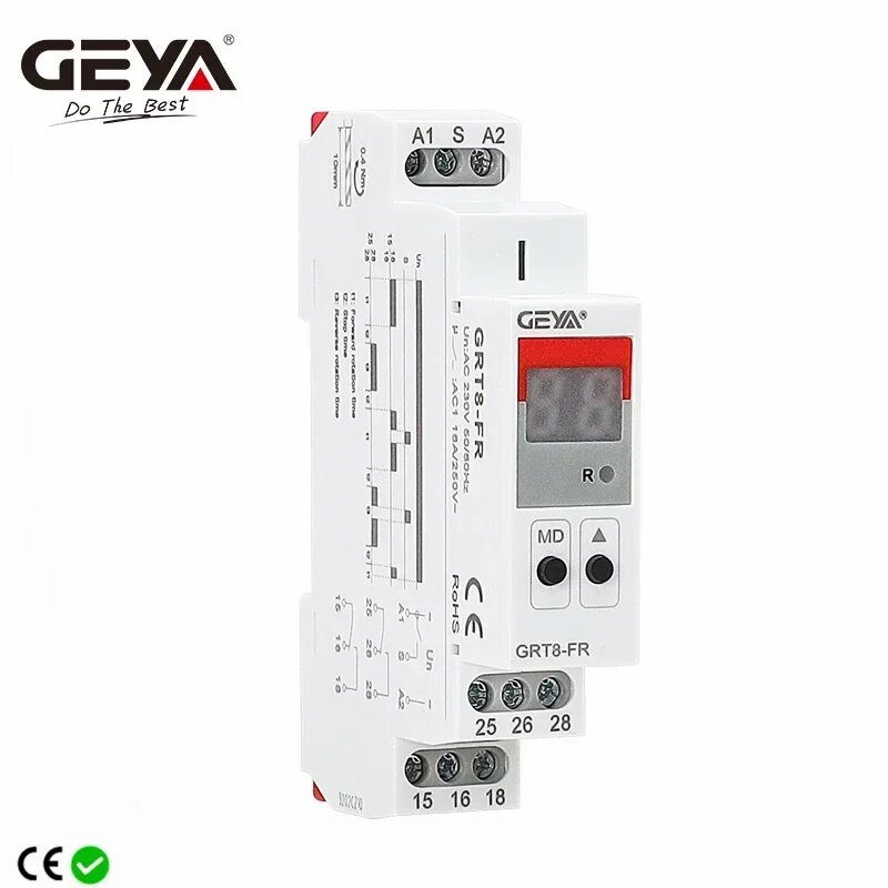 GEYA GRT8-FR реле управления двигателем 240В 16А 2 шт. ACDC12V-240V