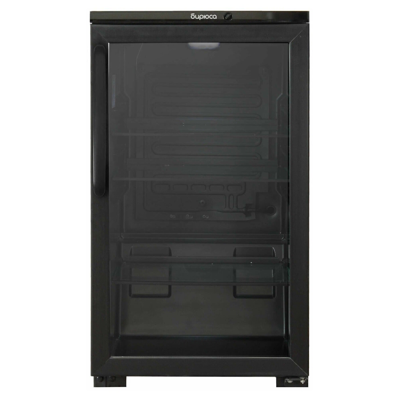Барный шкаф-витрина Бирюса L102 115 л, температура +1-+10 °C, черный