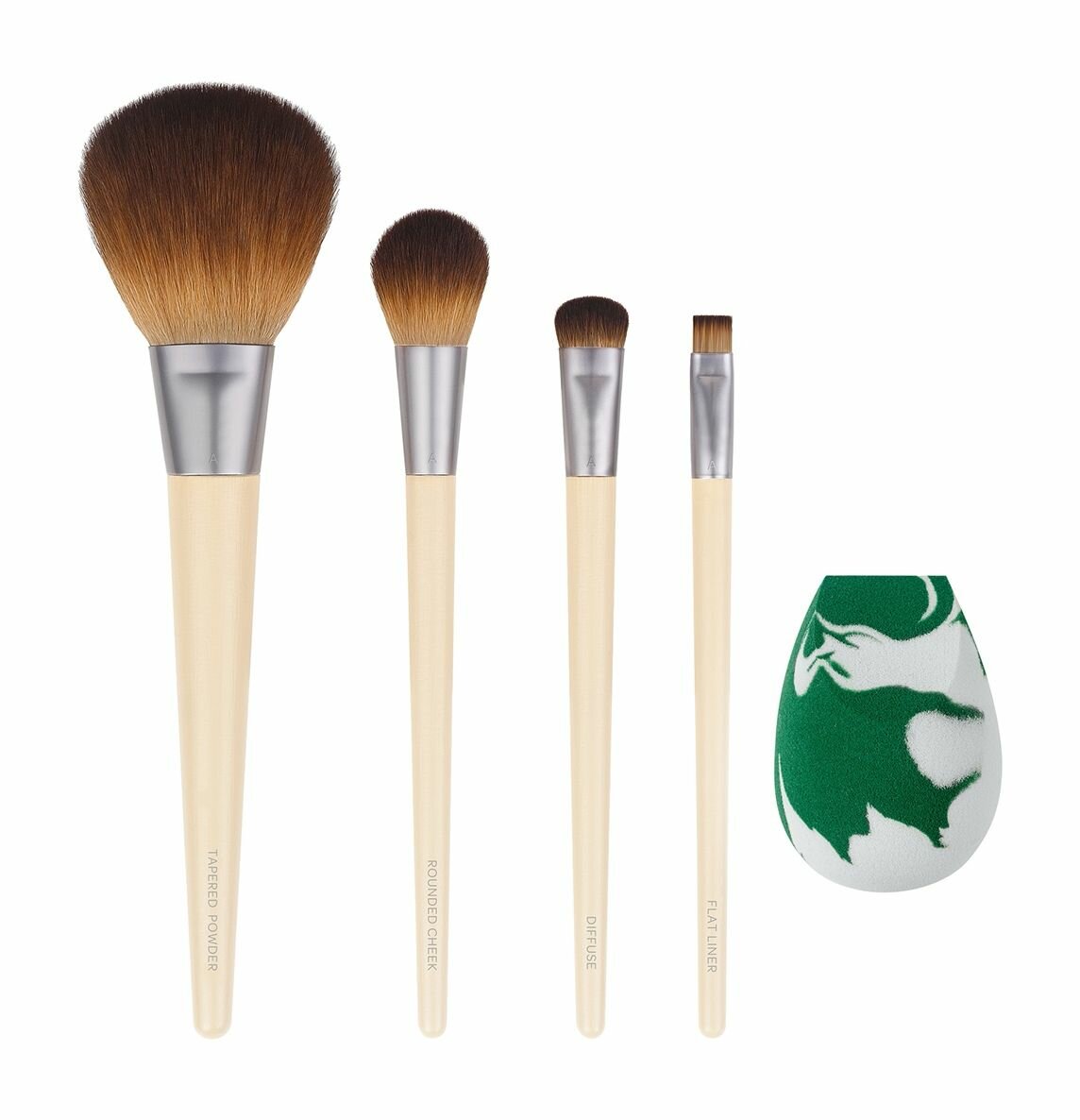 ECOTOOLS Набор кистей и спонж для макияжа EcoTools The Core Five Set