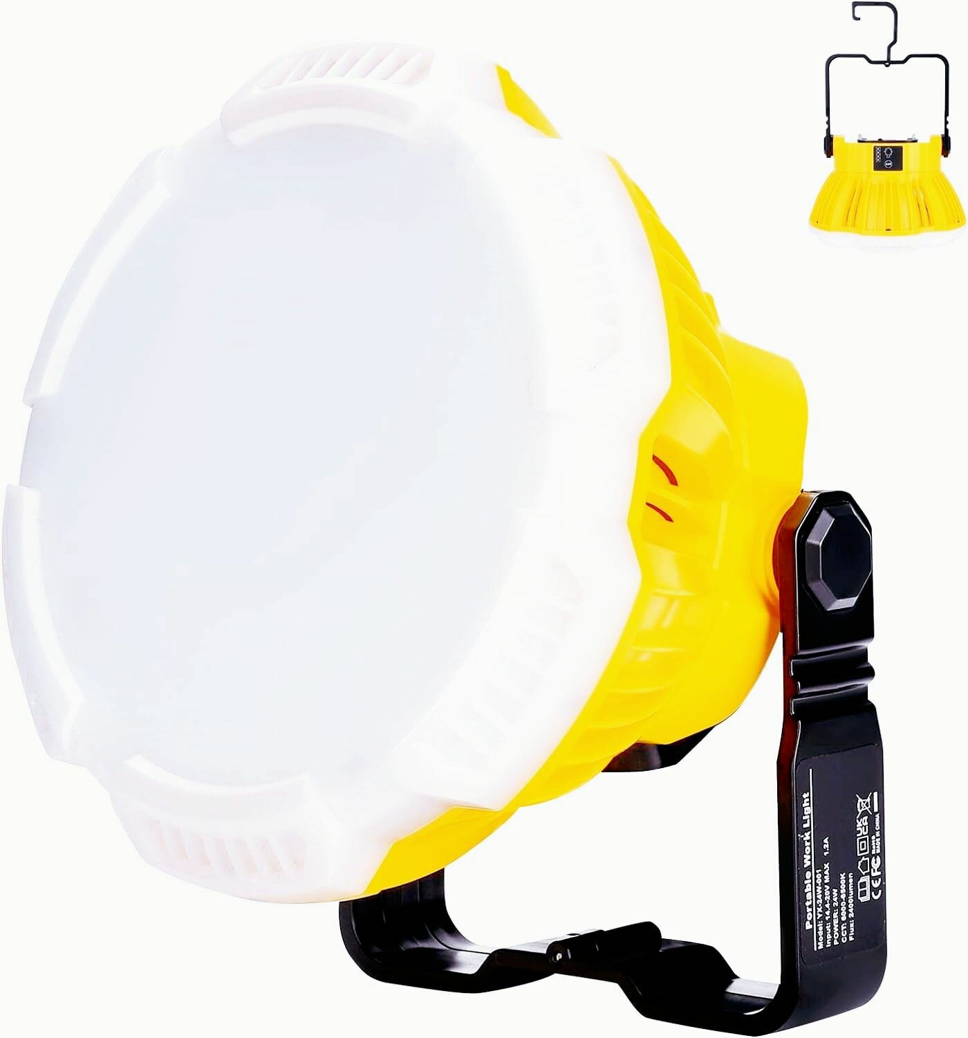 24W-2400L Инструментальный/кемпинговый светильник для литий-ионных аккумуляторов Dewalt 14,4-18 В