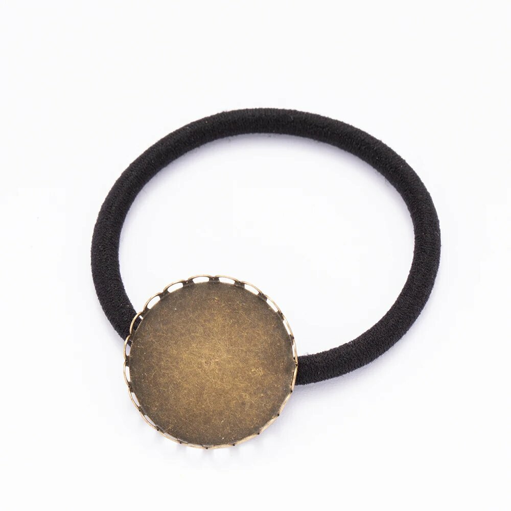 Металлические заготовки для заколок 20/25 мм, набор из 10 шт. Inner Size 20mm, AB Flower