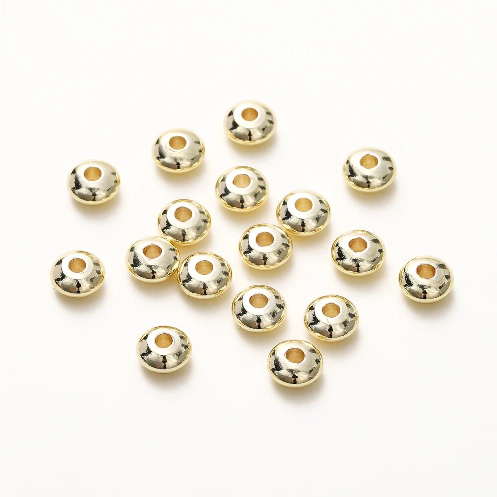 Золотые позолоченные бусины St.kunkka для бижутерии 30Pcs x 5mm, 14K Gold