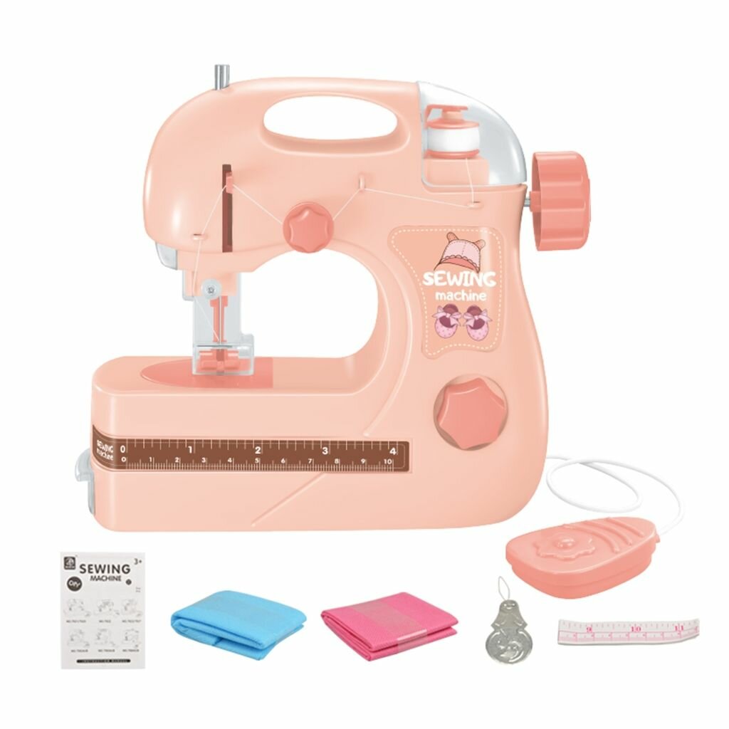 Электрическая швейная машина с подсветкой для детей, художественных промыслов, ролевых игр, игрушек мальчиков и девочек от 3 лет старше