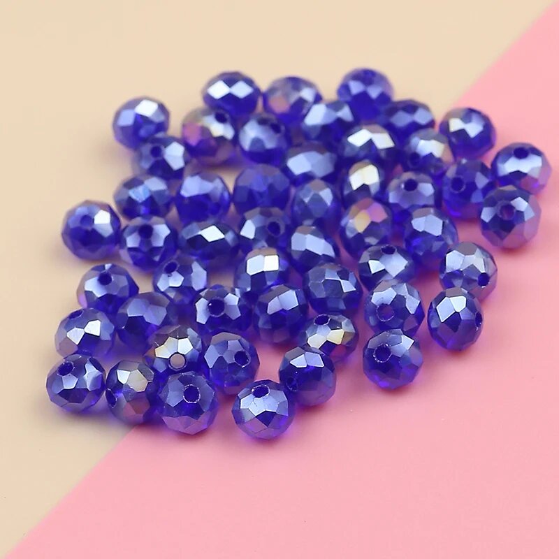 Хрустальные бусины YHBZRET 2/3/4/6/8 мм Фиолетовый, 8mm.50pcs, Dark Blue