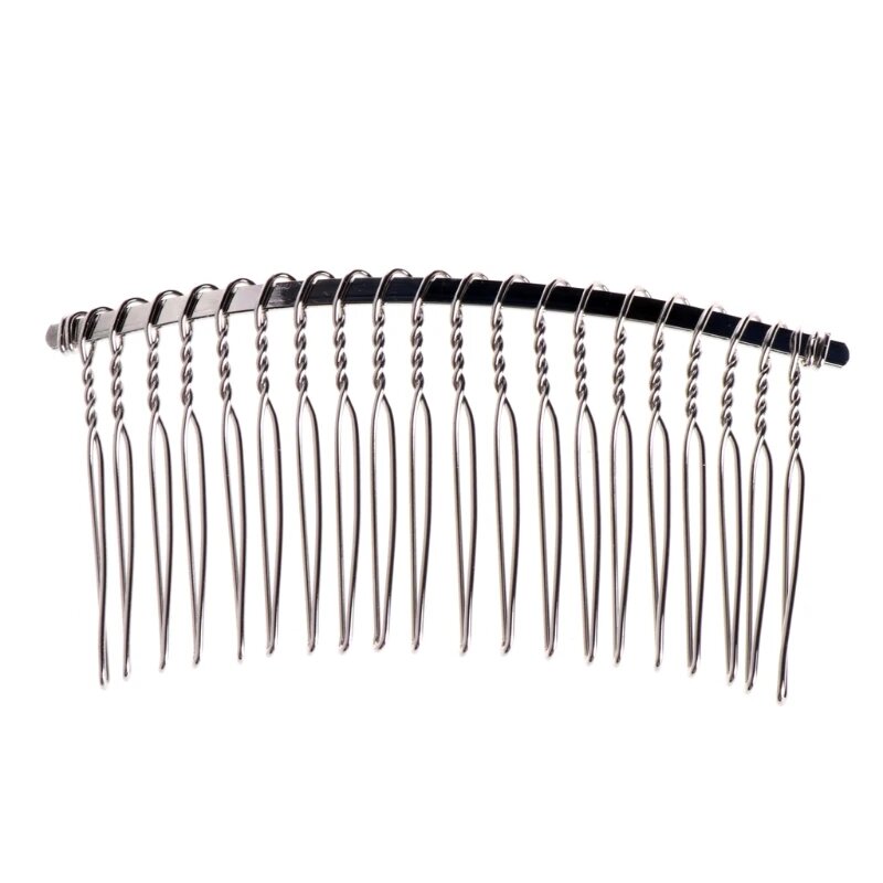 Новые 20 зубцов, свадебные пустые заколки для волос, металлическая свадебная фата, гребень, аксессуары для волос