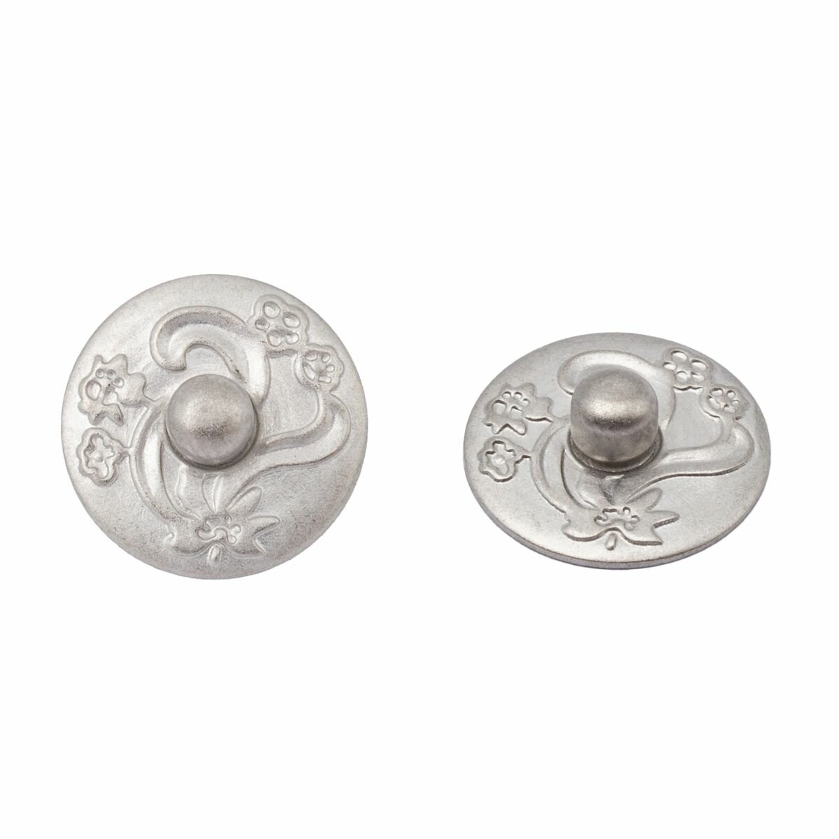 69080 Хольнитен джинсовый d-12,5мм 'Узор' цв. металл (без гвоздя), серебро BIG