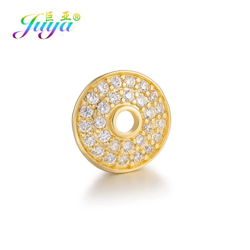 Juya Бусина-разделитель, 8 мм, Золото, 5 шт.