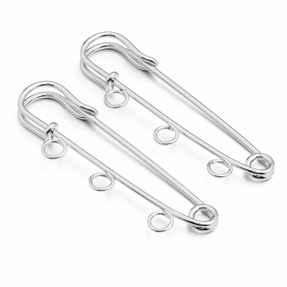 Золотые булавки Тиparts для рукоделия Серебряный, 50x15mm 10Pcs