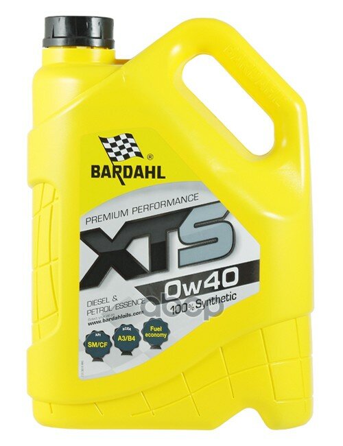 Bardahl 36143 0W40 XTS SM/CF 5L (синт. моторное масло) BARDAHL