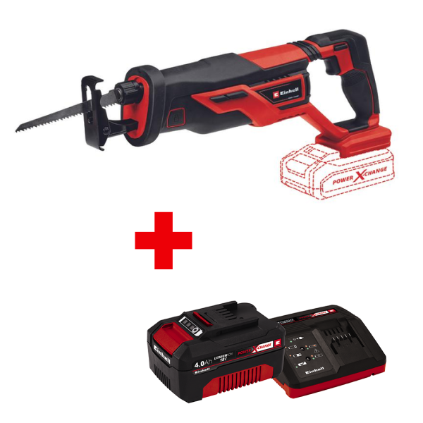 Пила сабельная аккумуляторная Einhell PXC TP-AP 18/28 LI BL (акк. 4.0Ач, з. у.) 4326310SET