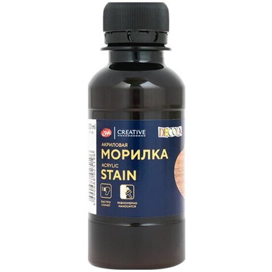 Морилка акриловая Невская Палитра "Декола", флакон 120 мл, грецкий орех, 25733440