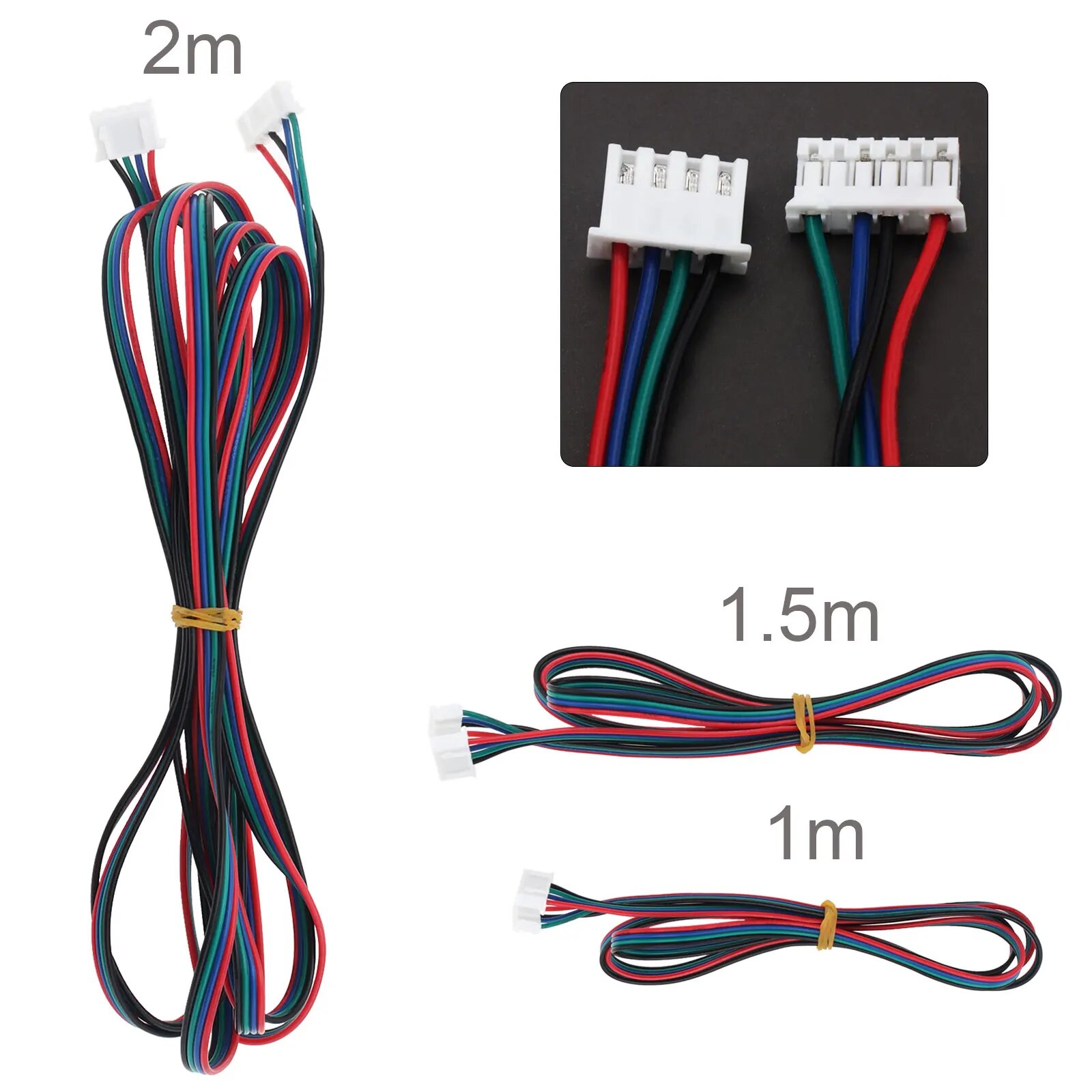 1 шт, 1 м/1,5 м XH2,54, 4-контактный к XH2.0, 6-контактный кабель шагового двигателя для 3D-принтера, соединительные провода двигателя и платы управления