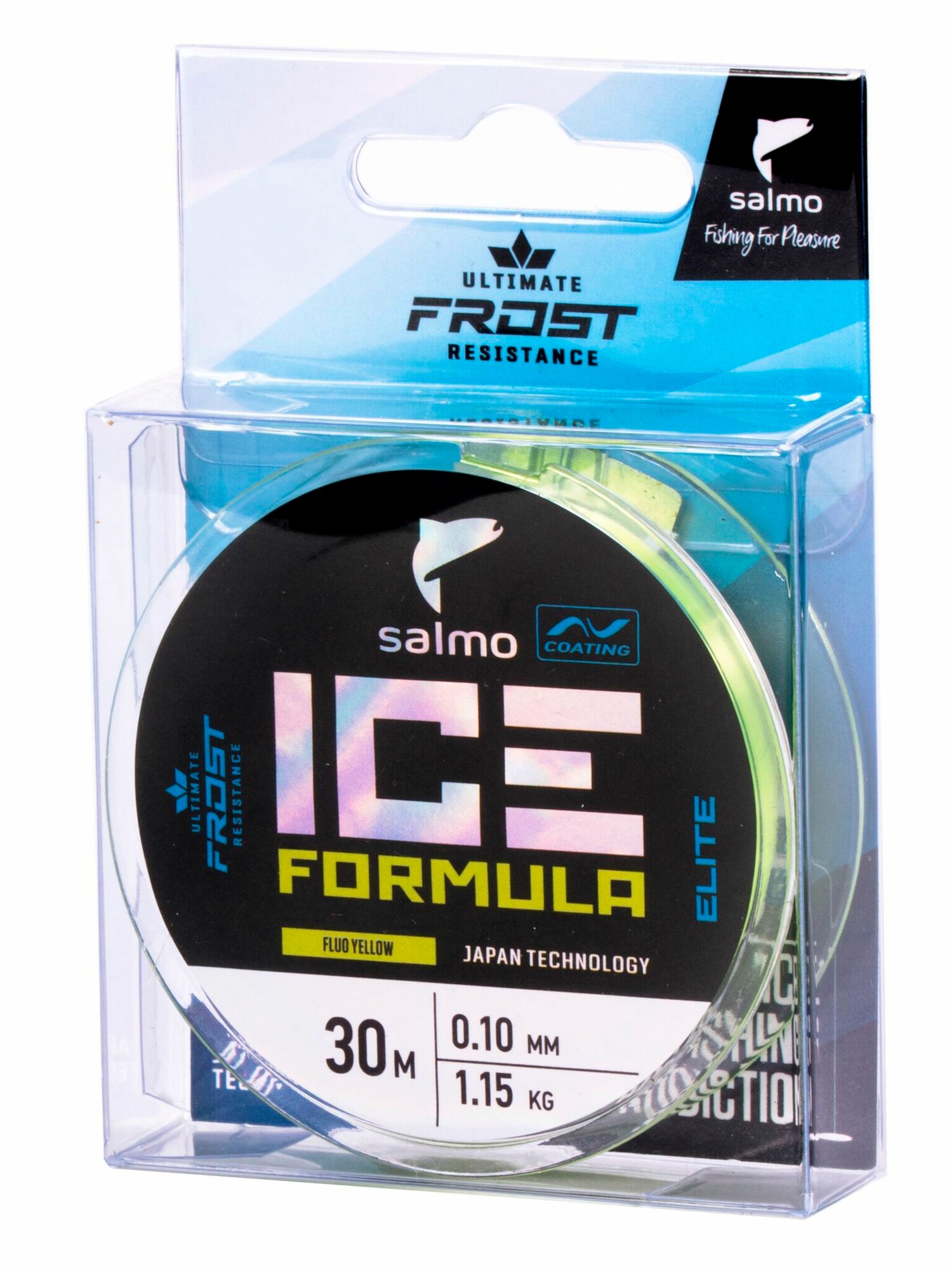 Леска монофильная зимняя Salmo Elite ICE FORMULA Fluo Yellow 30 м, 0.10 мм