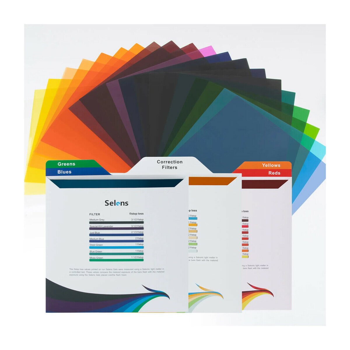 Набор цветные гелевые фильтры 25х25 см 20 шт. Selens GEL Set of 20 color