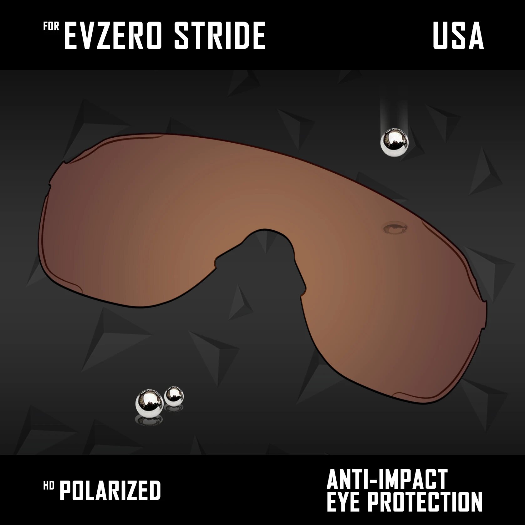 Линзы OOWLIT для Oakley EVZero Stride OO9386 поляризационные Earth Brown