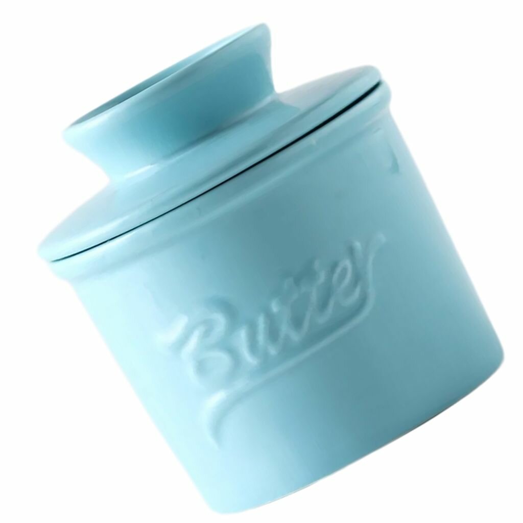 Посуда, Керамическая масленка - синяя, 1 комплект