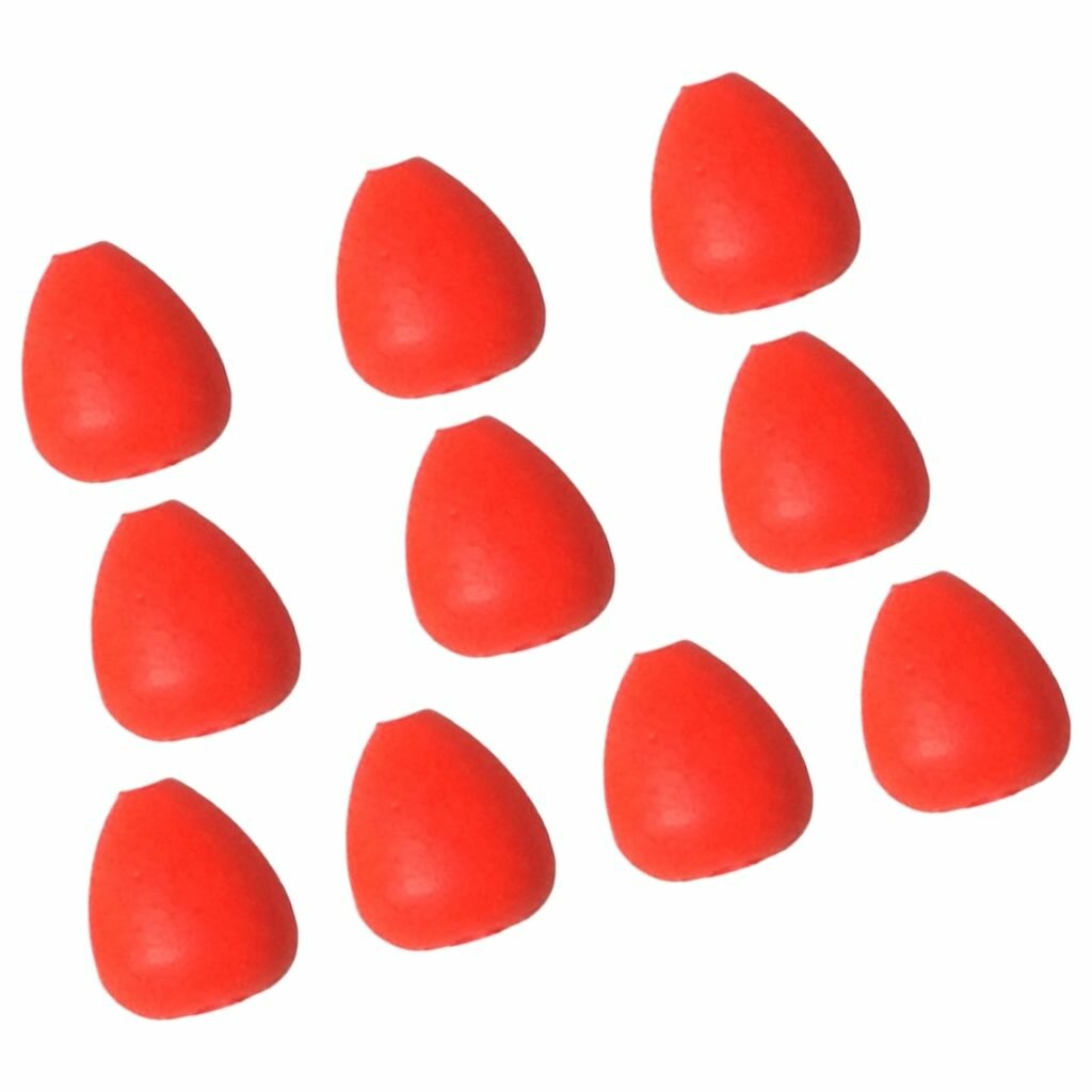 (1 комплект) Рыболовные поплавки из пенопласта, яркие и привлекающие внимание бусины- 10 штук красного цвета