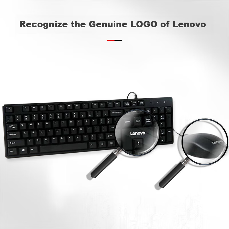 Lenovo MK11 Wired Keyboard And Mouse Combo, Full-Size Office Mouse And Keyboard Set, Business Computer Keyboard And Laptop Keyboard
