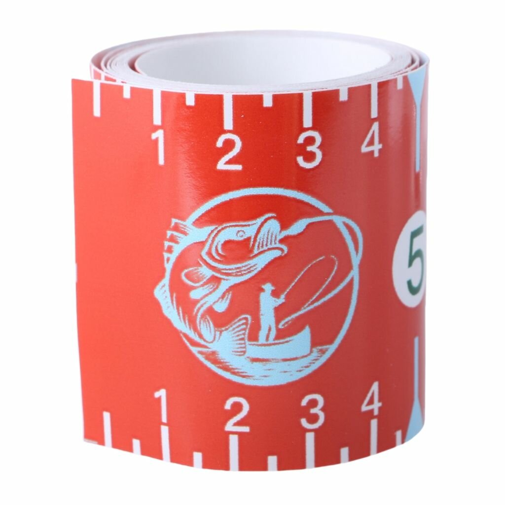 (1 штука) Рыболовная мягкая линейка для измерения рыбы-красная, тип А