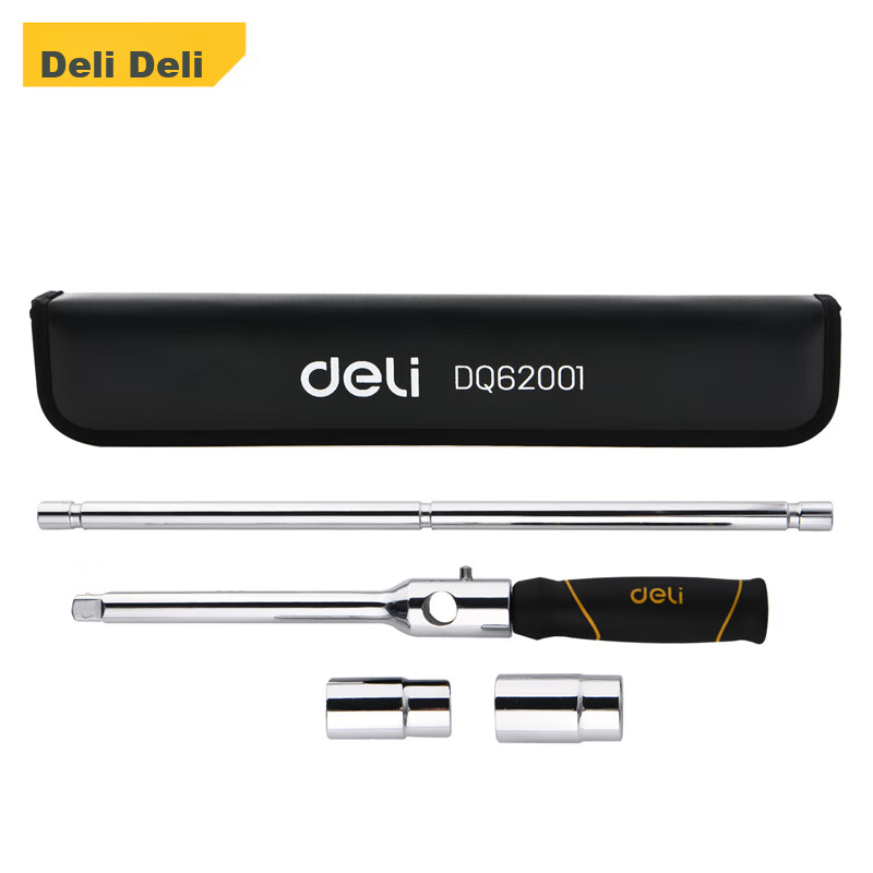 Deli Combination Cross Tire Wrench, Auto Repair Tool, Tire Changing Tool, Labor-Saving Socket Wrench