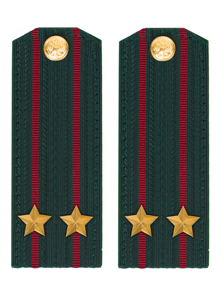 Погоны Росгвардии Фсвнг на китель 14х5 см Пластик звание Подполковник