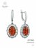 Серьги с подвесками TALANT, серебро, 925 проба, , коричневый, серебристый, оранж...