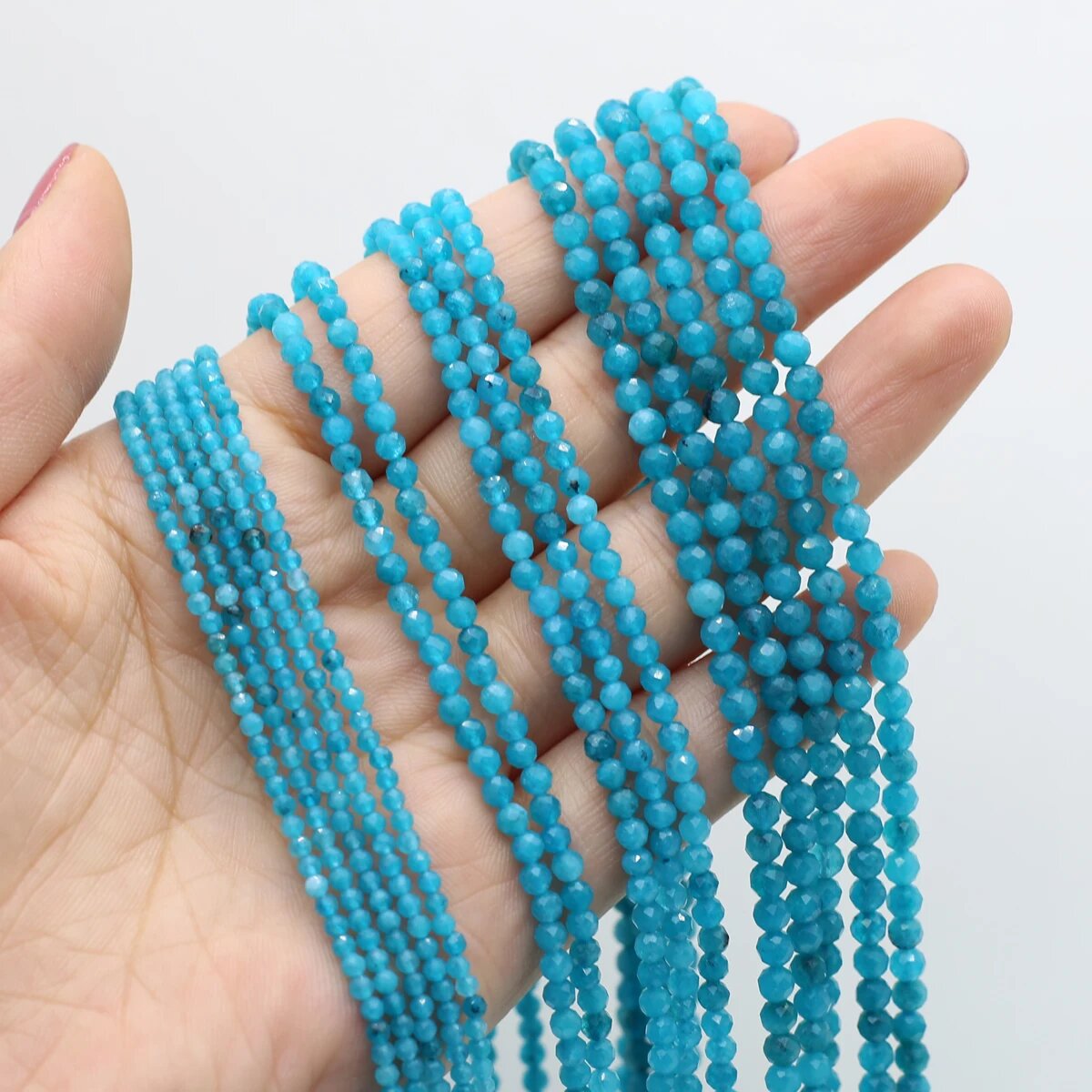 Натуральные каменные бусины, циркон, 2/3/4 мм, для украшений 4mm, Apatite