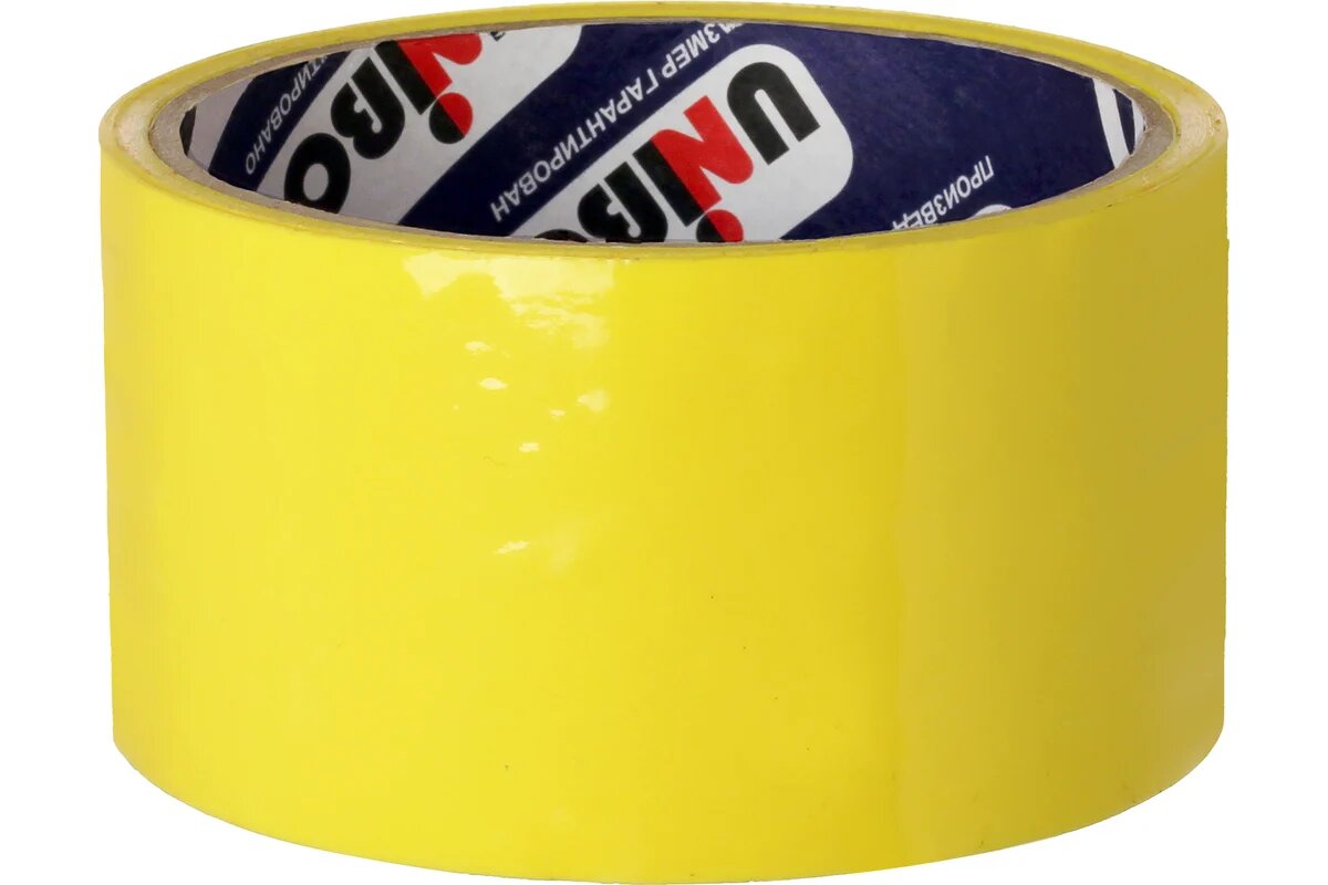 UNIBOB Упаковочная клейкая лента Жёлтая 48 мм х 24 м, 45 мкм 214938 для упаковки