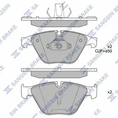 Колодки дисковые передние BMW F07GT/F10/F11 2.8i/2.5d/3.0d 10>