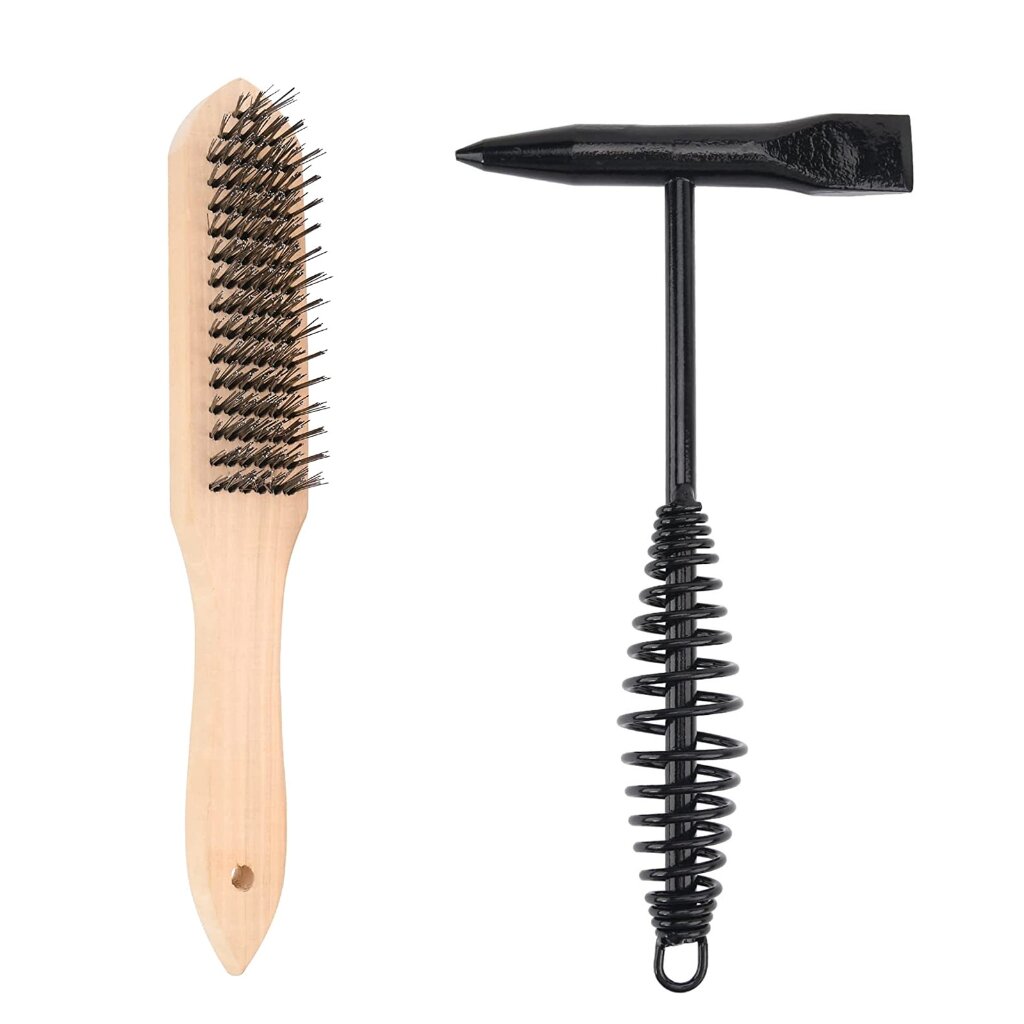 Удаление ржавчины, сварочный шлак, молоток, пружинная ручка, сварочный молоток с ржавчиной, удаление полировки, проволочная щетка